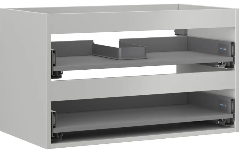 Mexen Box-A, závěsná skříňka 80 cm, 2 zásuvky, matná šedá, 91AX0-0800-470-2-62