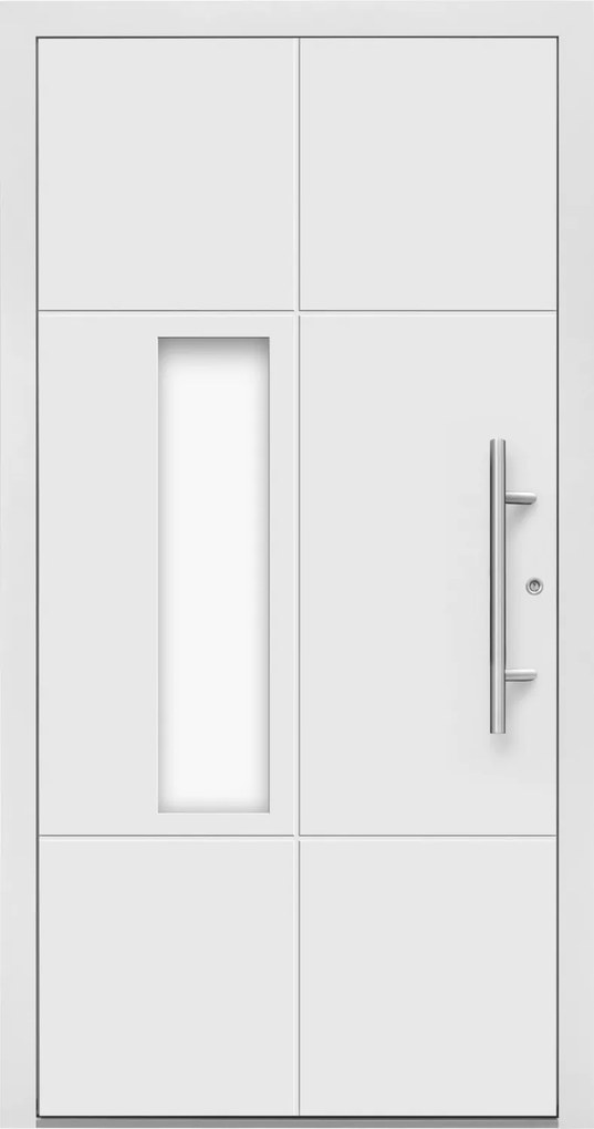 Splendoor Hliníkové vchodové dveře Moderno M490/P, bílé, 110 P