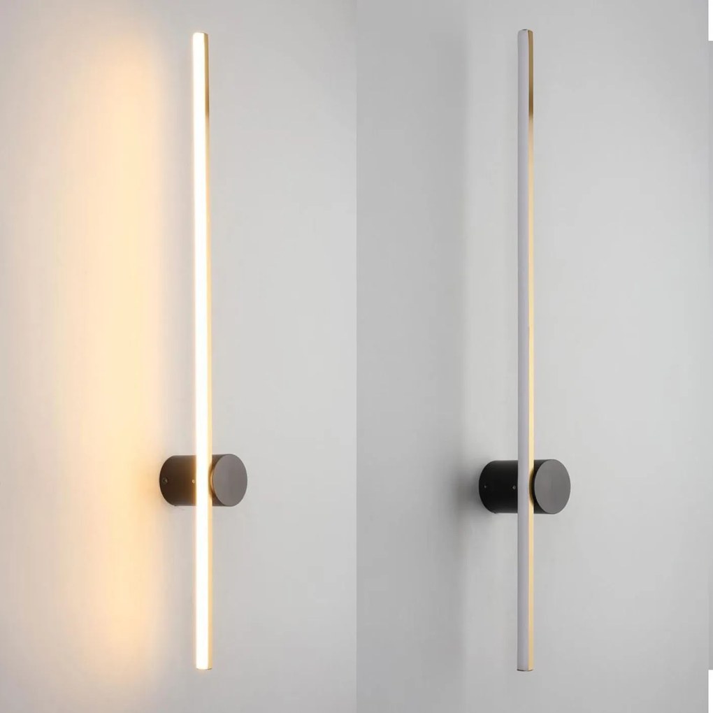 Toolight Toolight, LED nástěnné svítidlo 90cm, 18W, 3000K, LHJ062-W, černá-zlatá, OSW-50030