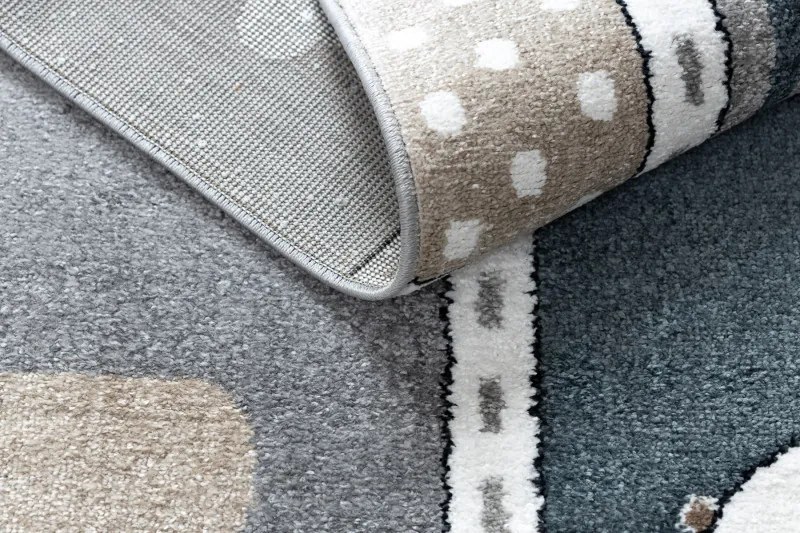 Dywany Łuszczów, Dětský kusový koberec Fun Strade grey, 200x290, šedá, dětský pokoj