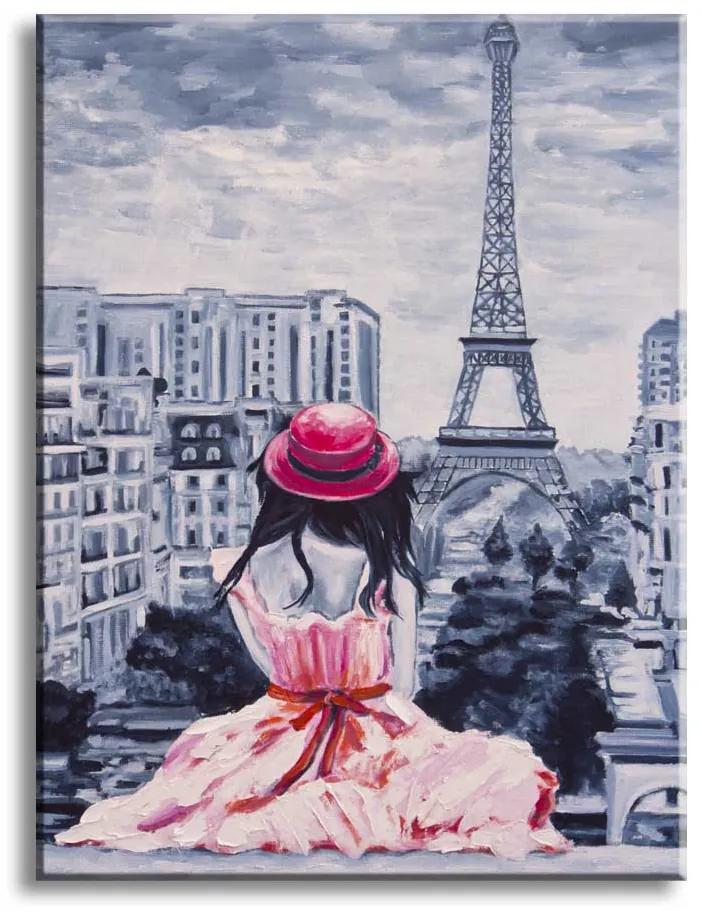Obraz dáma v Paříži Velikost (šířka x výška): 60x80 cm