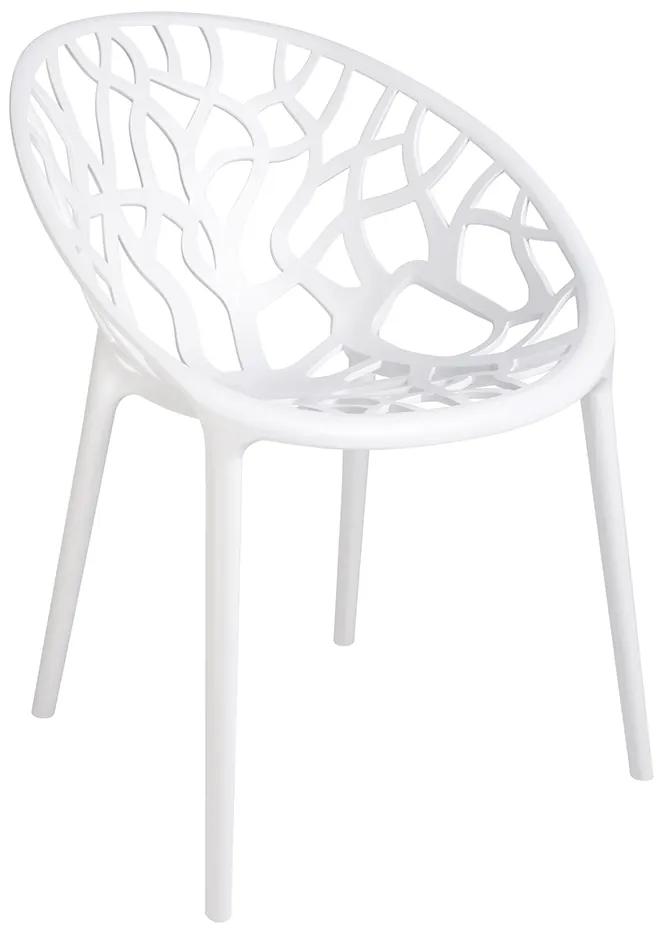 Židle KORAL bílá - polypropylen