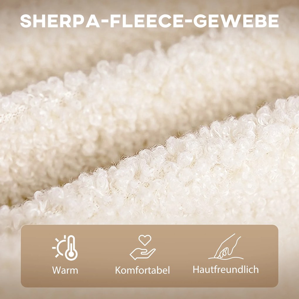 HOMCOM Houpací křeslo Houpací křeslo, akcentové křeslo, relaxační křeslo s berberským rounem, do 120 kg, béžové, 71x92x101 cm| Aosom