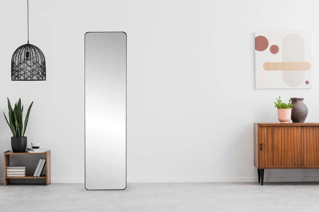 Volně stojící zrcadlo DUO 148 cm černé