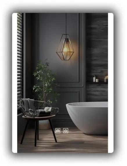 IREDA Koupelnové LED zrcadlo s osvětlením, 80 x 60 cm DF95774