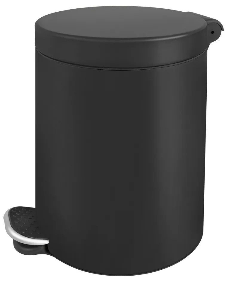 Olsen Spa Pedálový odpadkový koš 5l, kov, černá barva KD02031788