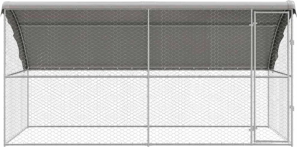 Psí kennel 2 ks Stříbrná 4 x 2 x 2 m Pozinkovaná ocel 3368328