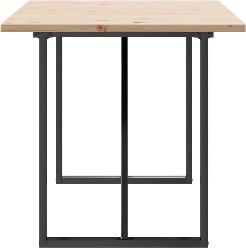 Jídelní stůl s O rámem 140 x 80 x 75,5 cm borové dřevo a ocel 3282742