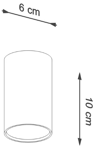 Stropní svítidlo Lagos, 1x bílé kovové stínítko, (10 cm)