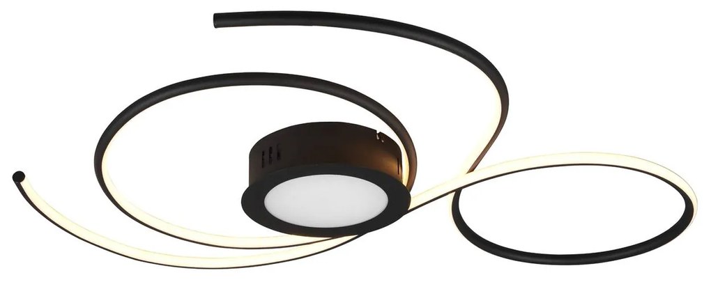 LED stropní svítidlo Jive, 80 cm, černá matná