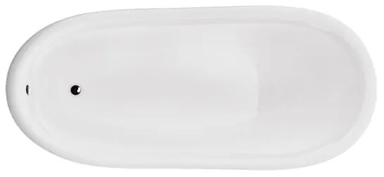 Besco Akrylátová volně stojící vana Otylia Glam G 160x77 (170x77) s přepadem Barva: Bílá/grafit, Rozměry (cm): 170x77, Varianta: s přepadem, nohy: ZLATÉ