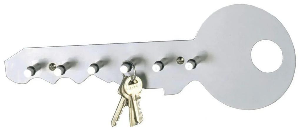 Stříbrný věšák pro zavěšení klíčů z hliníku, 35x12x4 cm, ZELLER  (4003368138893) | BIANO
