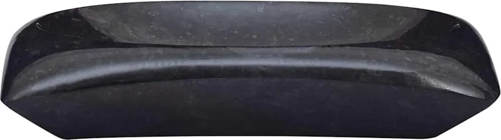 Umyvadlo černé 50 x 35 x 10 cm mramor 149166