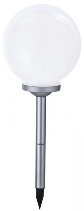 Solární světlo- zapichovací koule, bílá, průměr 15 cm