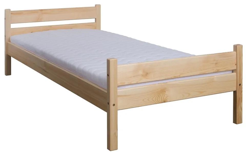 Drewmax Borovicová postel LK157 100 x 200 cm - šedé