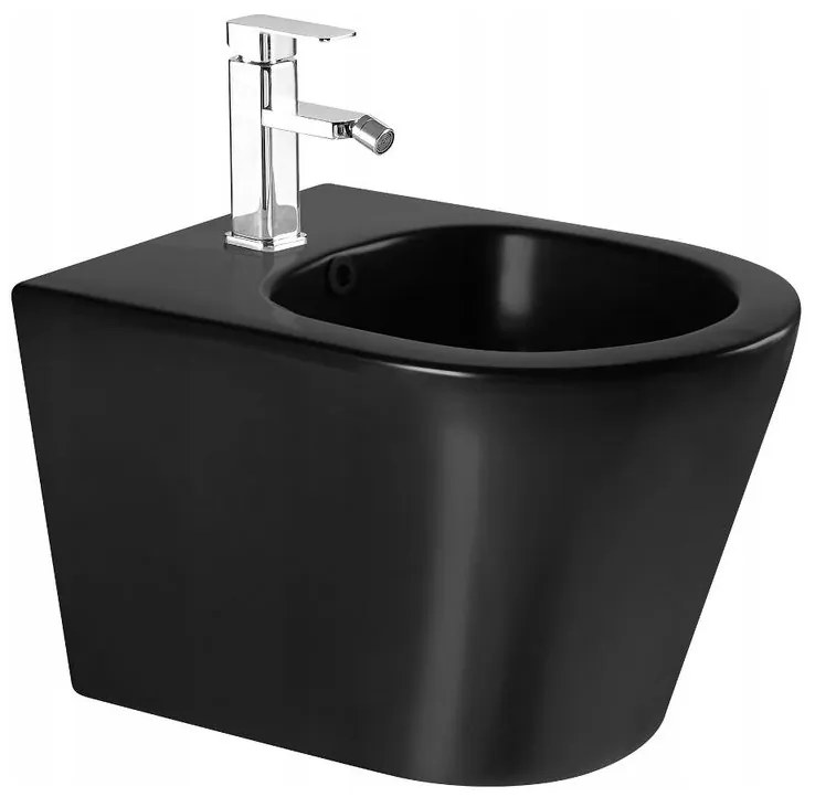 Mexen Rico závěsné wc Rimless a závěsný bidet, černá matná - 35724885 + 30721085
