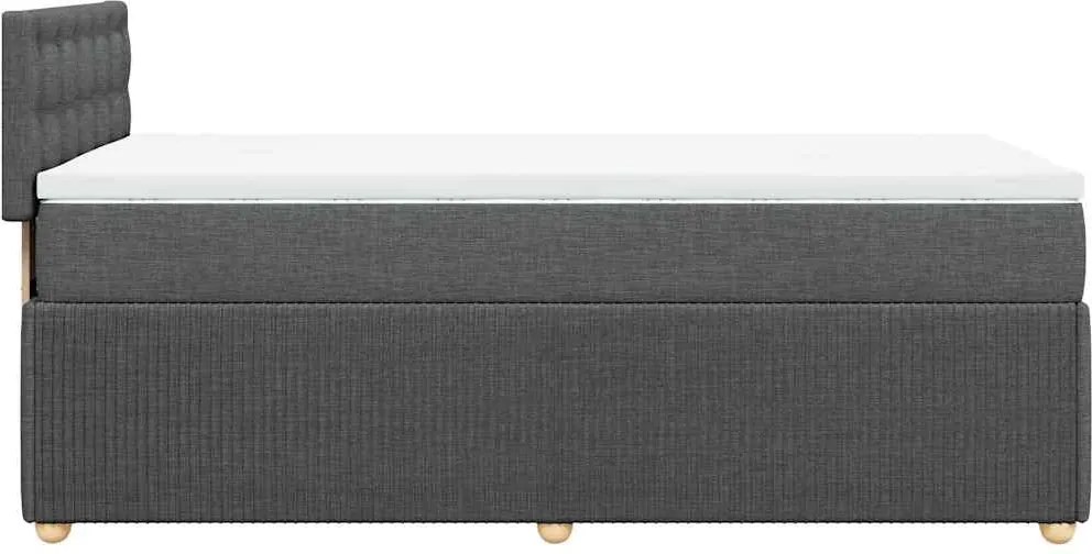 Box spring postel s matrací tmavě šedá 90x190 cm textil 3287326
