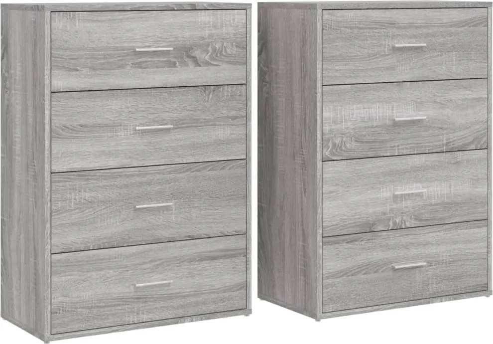 Příborníky 2 ks šedé sonoma 60 x 31 x 84 cm kompozitní dřevo 3276586