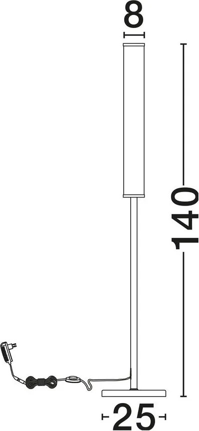 Bílá/v mosazné barvě LED stojací lampa v dekoru mramoru (výška 140 cm) Nolia – Nova Luce