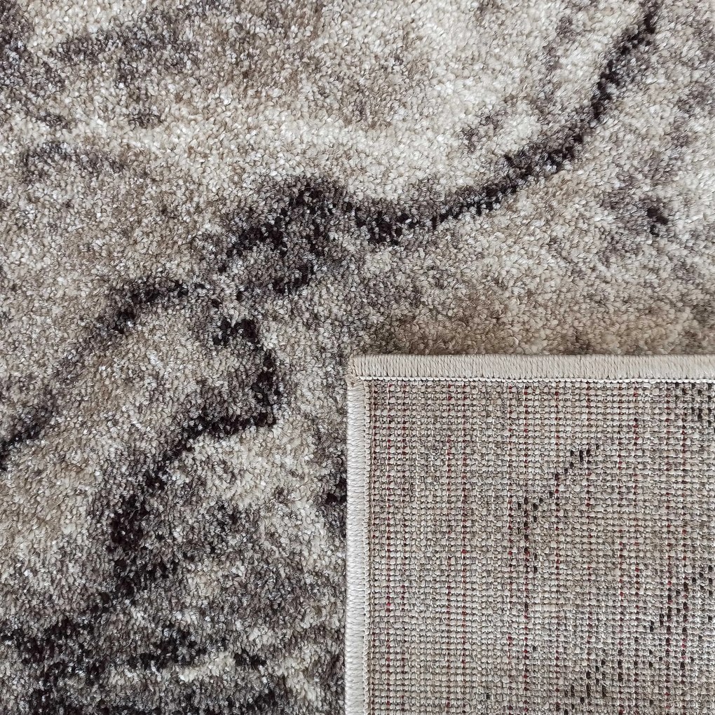 DY Šedý moderní koberec s mramorovým vzorem Panamero 19 Rozměr: 60x100 cm