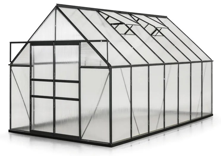 Skleník 240 x 240 x 420 cm, černý