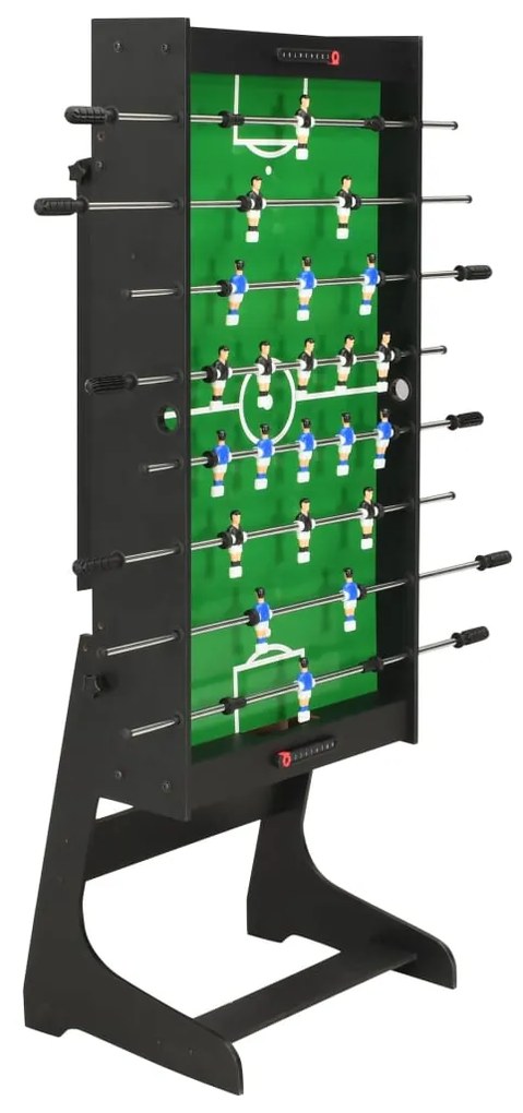 Skládací stolní fotbal 121 x 61 x 80 cm černý, 91938