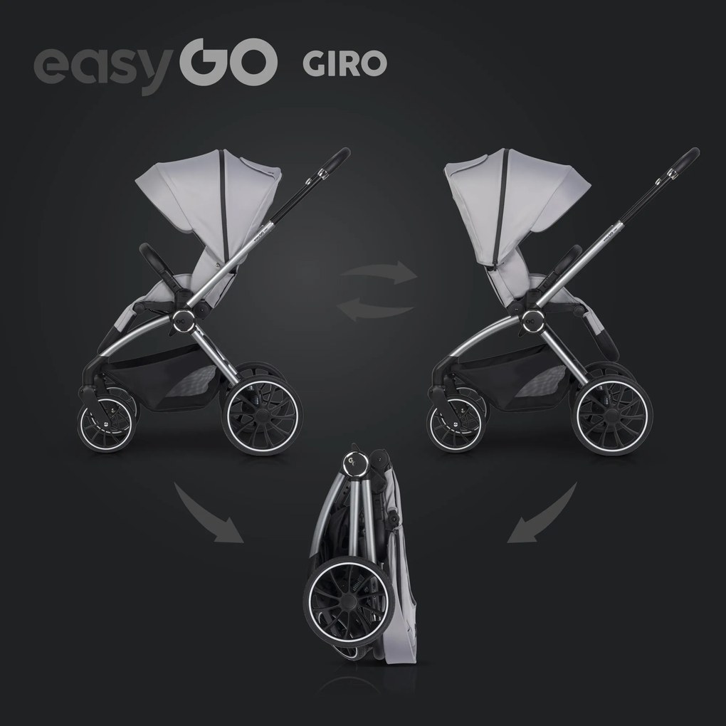 Kombinovaný kočárek EasyGo Giro 2v1 Cloudy Gray