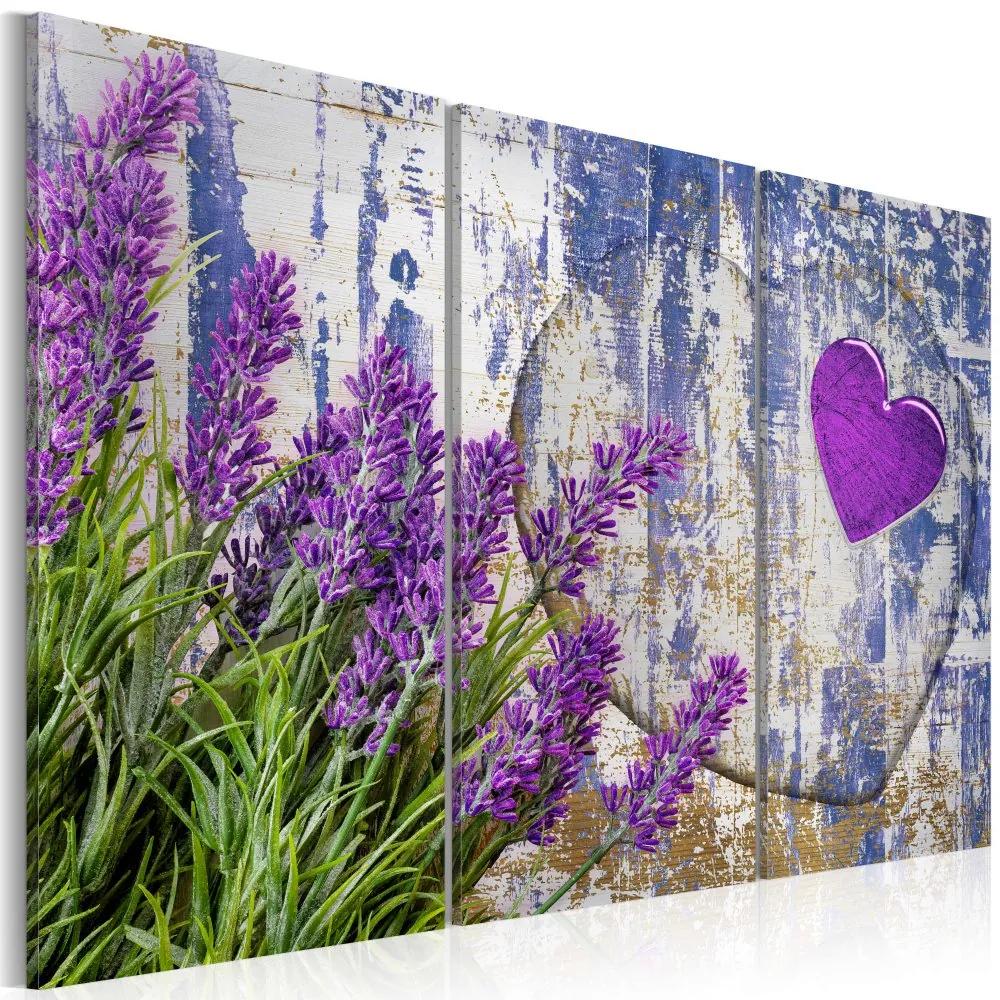 Obraz na plátně Bimago - Lavender love 120x80 cm