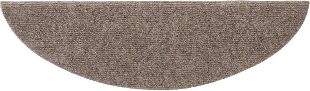 Schodové rohože samolepicí 20 ks 56 x 17 x 3 cm béžové, půlkulaté 3365676