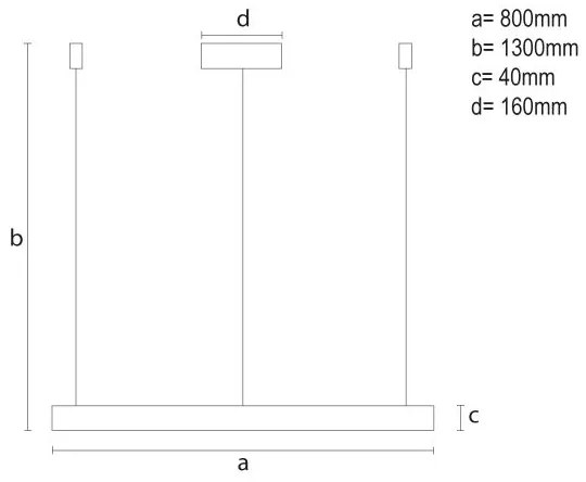 LED Stmívatelný lustr na lanku LED/55W/230V 3000-6500K + dálkové ovládání