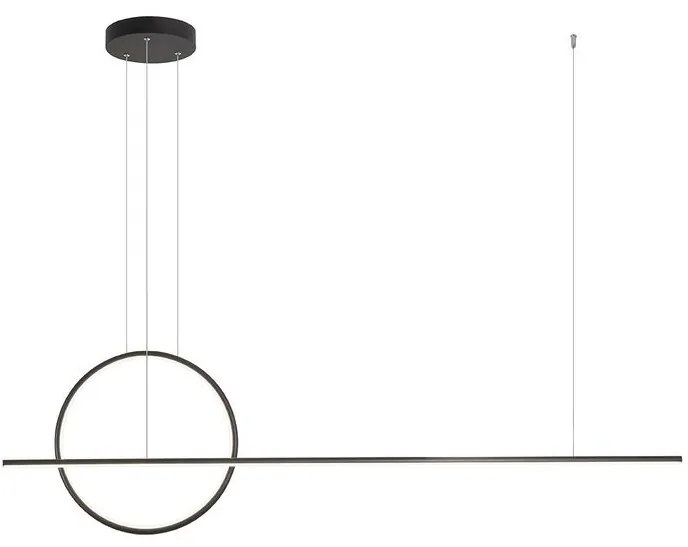 Redo Závěsné LED svítidlo Giotto, 49W, 3000K Barva: Černá