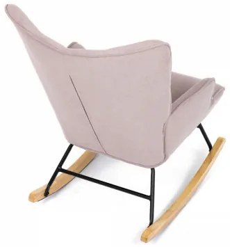 Houpací křeslo růžové dřevěné nohy masiv AK-371 PINK2