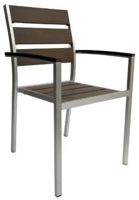 Exteriérová židle MIGUEL s hliníkovým rámem