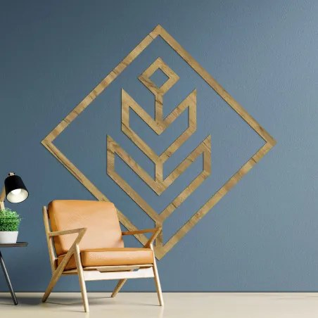 Geometrická dekorace na zeď čtvercová | SENTOP HDF0397-C