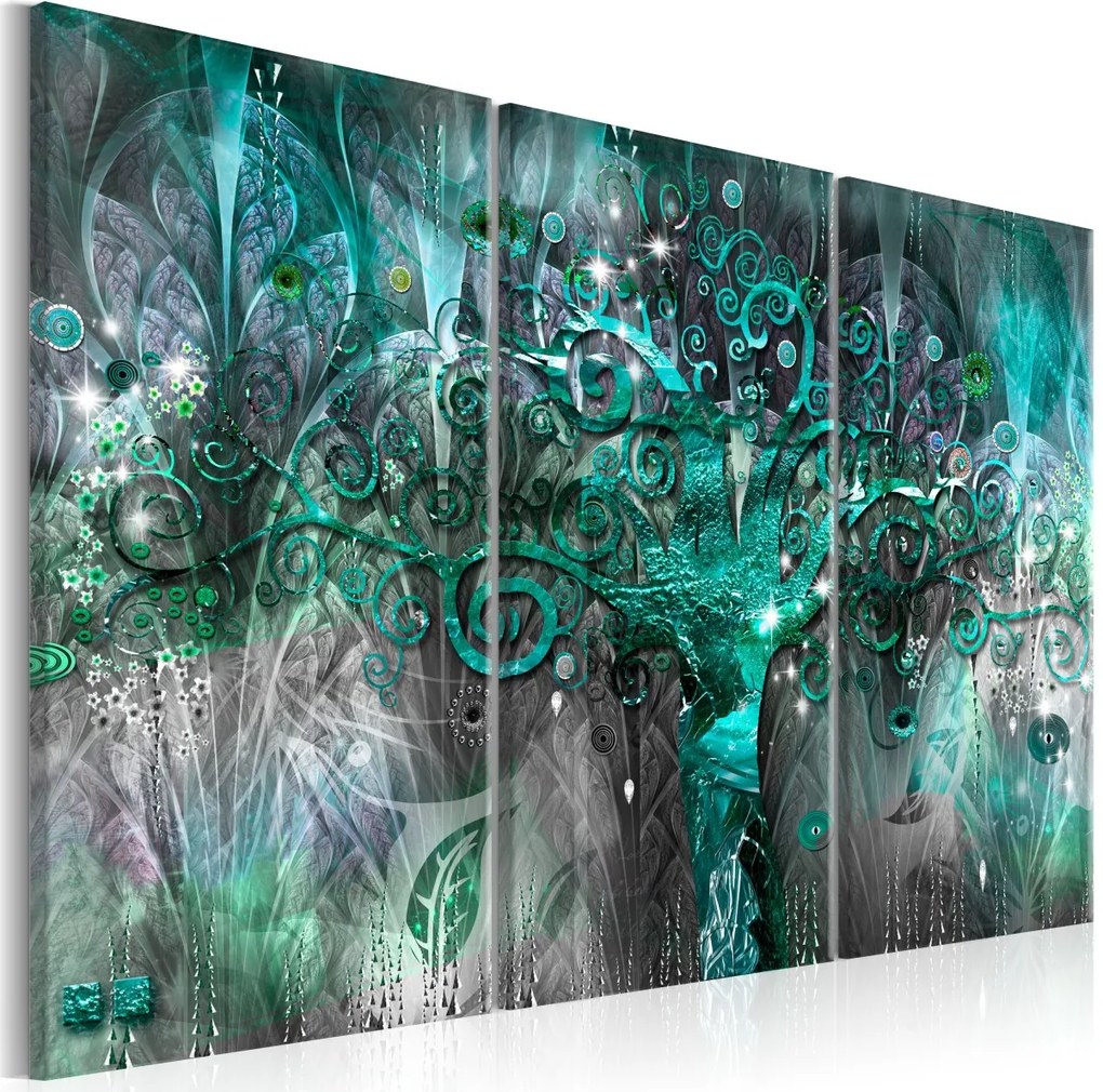 Murando DeLuxe Abstraktní obraz - modrý strom Velikost: 90x60 cm