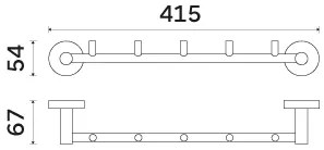 Nimco Držák s 5-ti háčky UN 13054-5-26