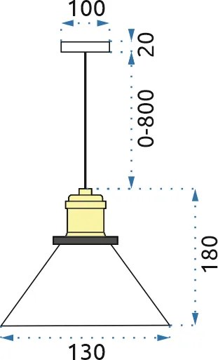 Toolight - Závěsné skleněné stropní svítidlo Verto A, čiré sklo, OSW-00134