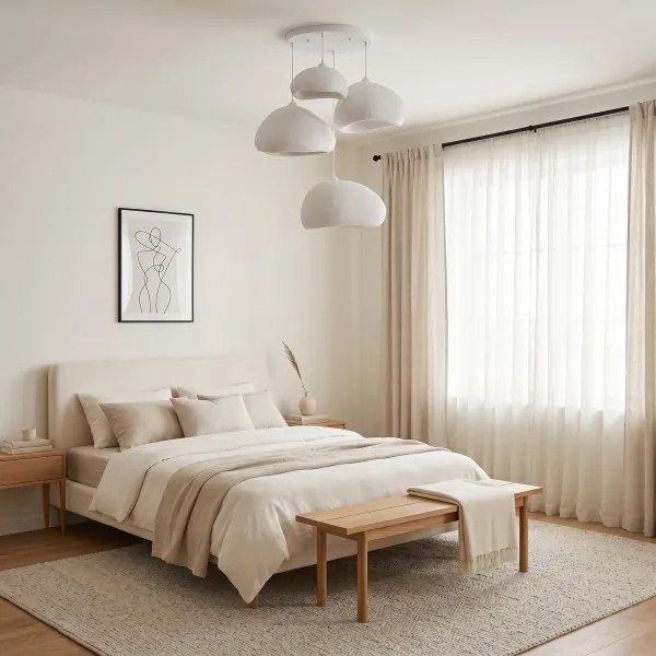 Brilagi - Lustr na lanku WABI SABI 4xE27/40W/230V pr. 95 cm bílá