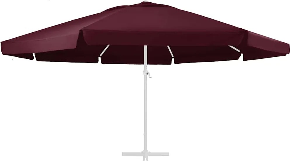 Náhradní potah na zahradní slunečník bordeaux červený 610 cm 312550