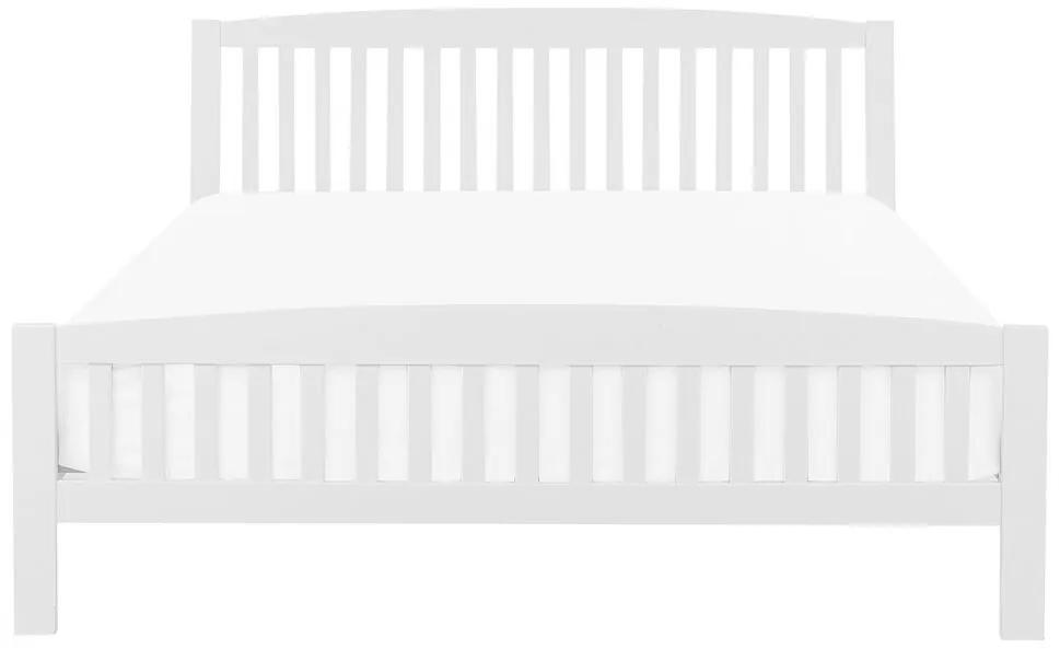 Manželská postel 160 cm CASTLE (s roštem) (bílá). 1007196