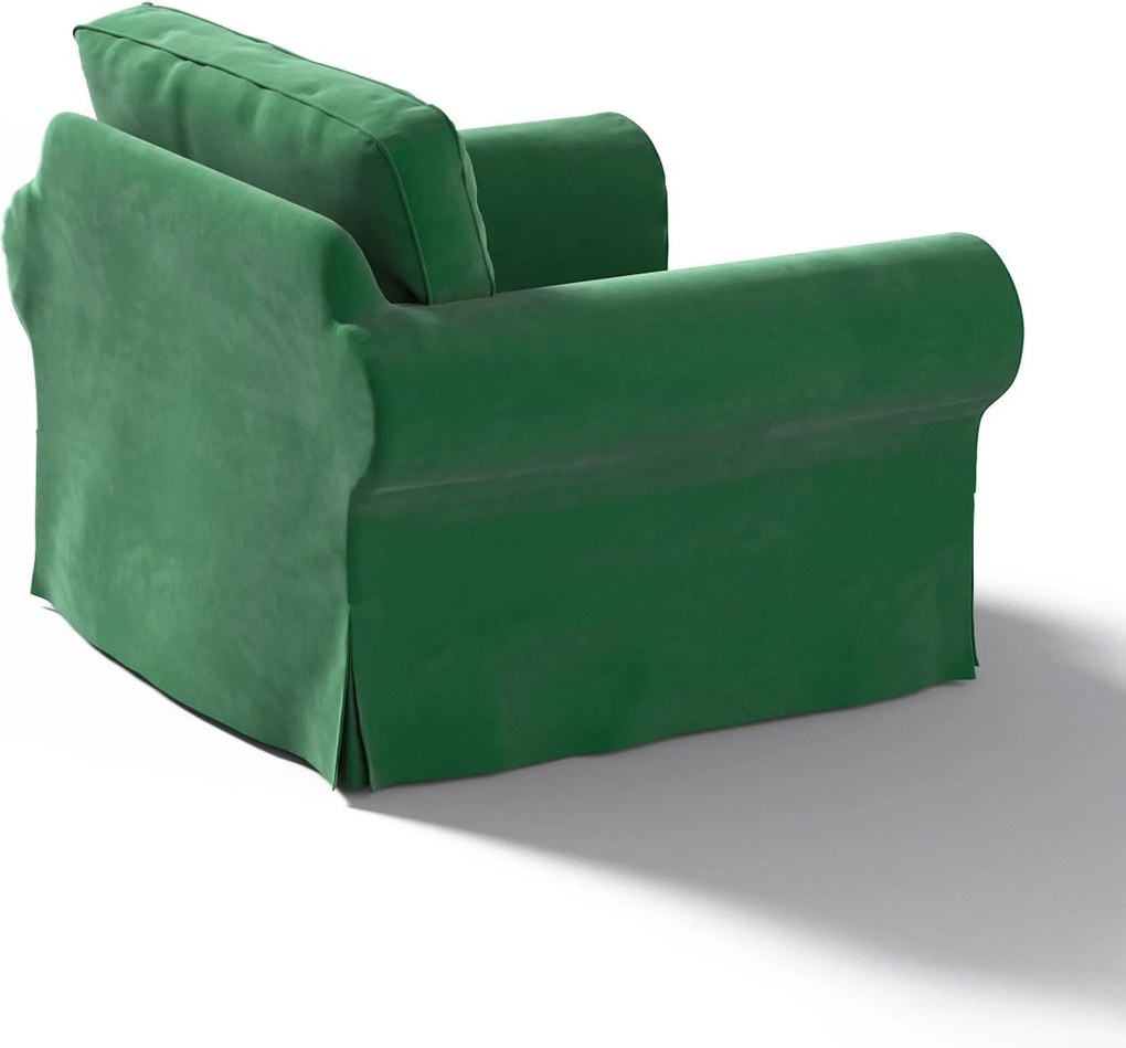 Potah na křeslo IKEA Ektorp barva zelená látka lesklé, sametová