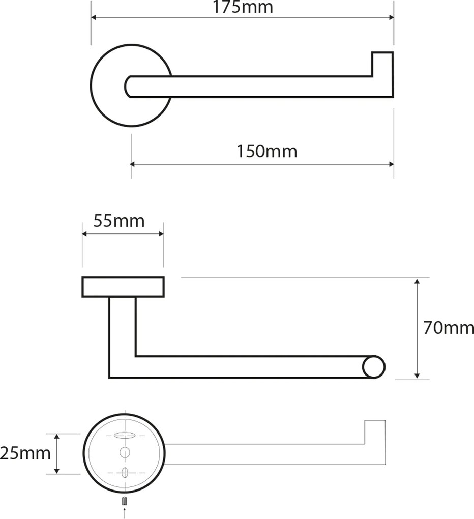 Sapho Sapho, X-STEEL držák toaletního papíru bez krytu, broušená nerez, XS700