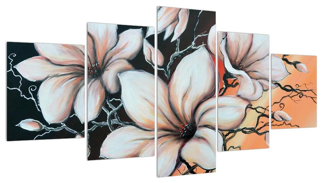 Obraz květů (150x80 cm)