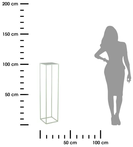 Stojan na květiny 100x24 cm světle zelená