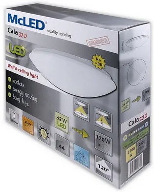 LED svítidlo McLED Cala 32D 32W IP44 2700K teplá bílá, s pohybovým čidlem ML-411.229.32.0