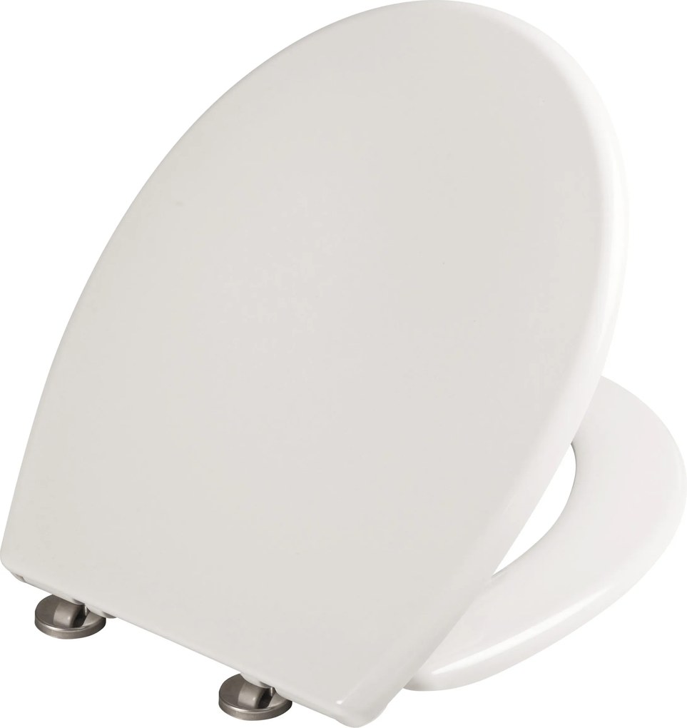 Gamma Sines, toaletní WC sedátko 418(467)x378mm, polypropylen, pomalé zavírání, bílá, GMA-D1
