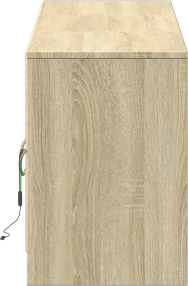 TV skříňka s LED dub sonoma 180 x 34 x 50 cm kompozitní dřevo 3307928