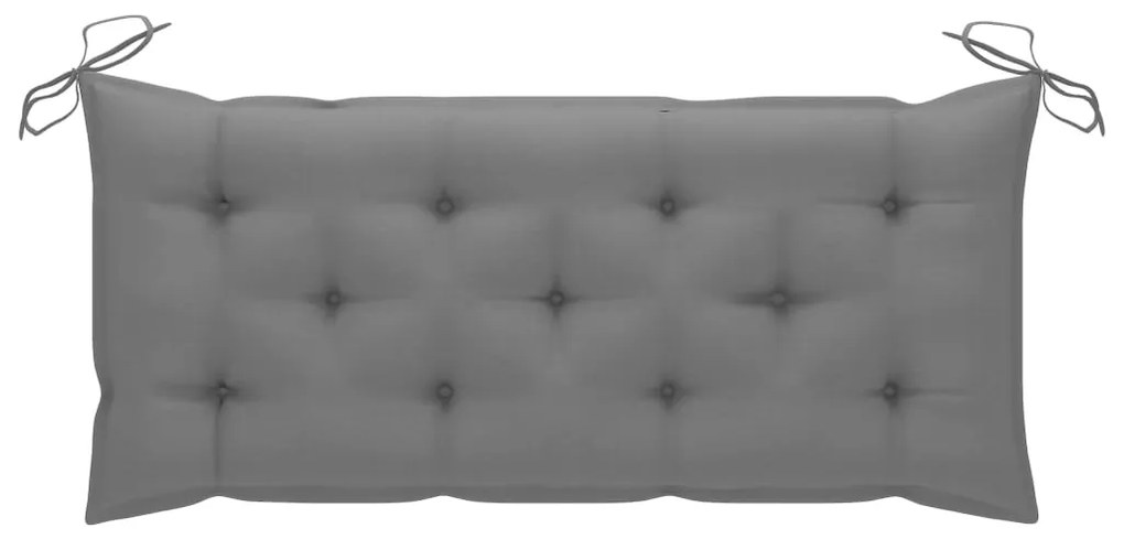 2místná zahradní lavice s poduškou 120 cm šedá eukalyptus,  3061039