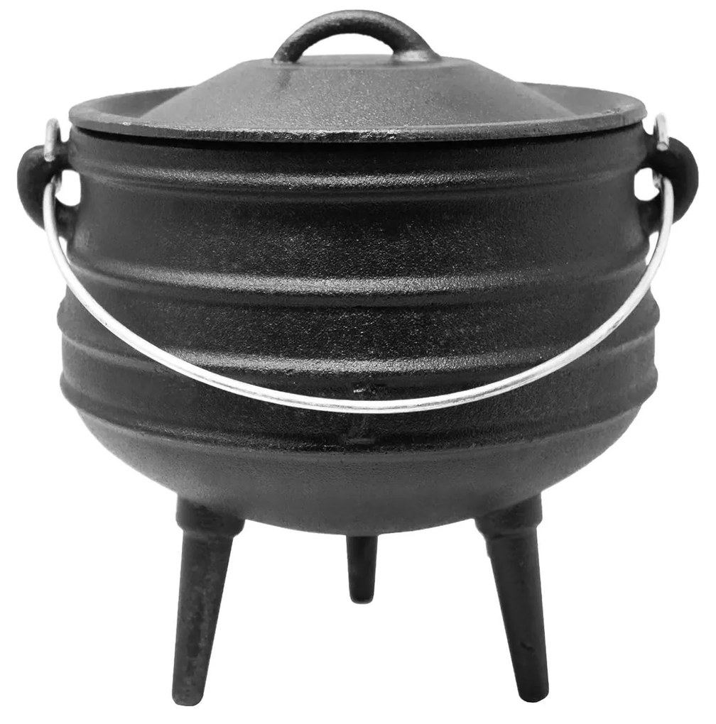 Beefalo, litinový hrnec, potjie, nožičky, velikost S, litina, kulatý, poklice, 3 l