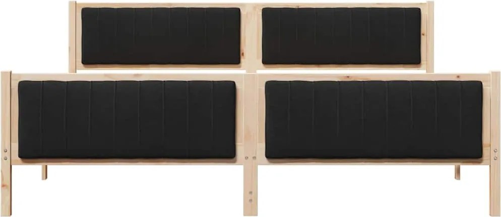 Rám postele Hnědo-černá 200 x 200 cm Masivní borovicové dřevo 3394300